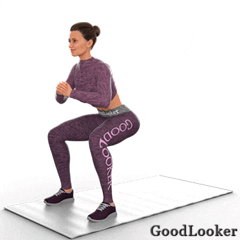 Выпады назад из полуприседа | GoodLooker